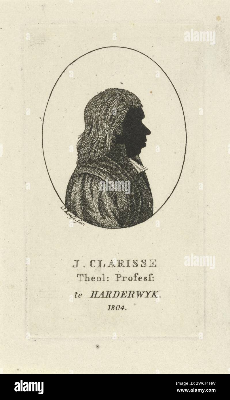 Silhouetportret van Johannes Clarisse, Gerrit Konsé, 1804 print ...