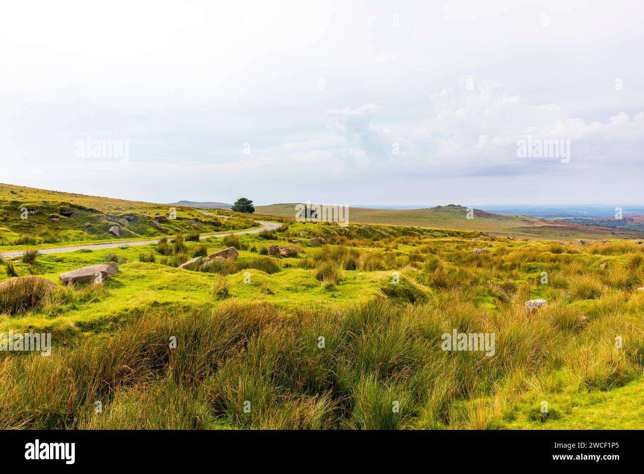 Landscape of Dartmoor national park in Devon, England, autumn 2023 day ...