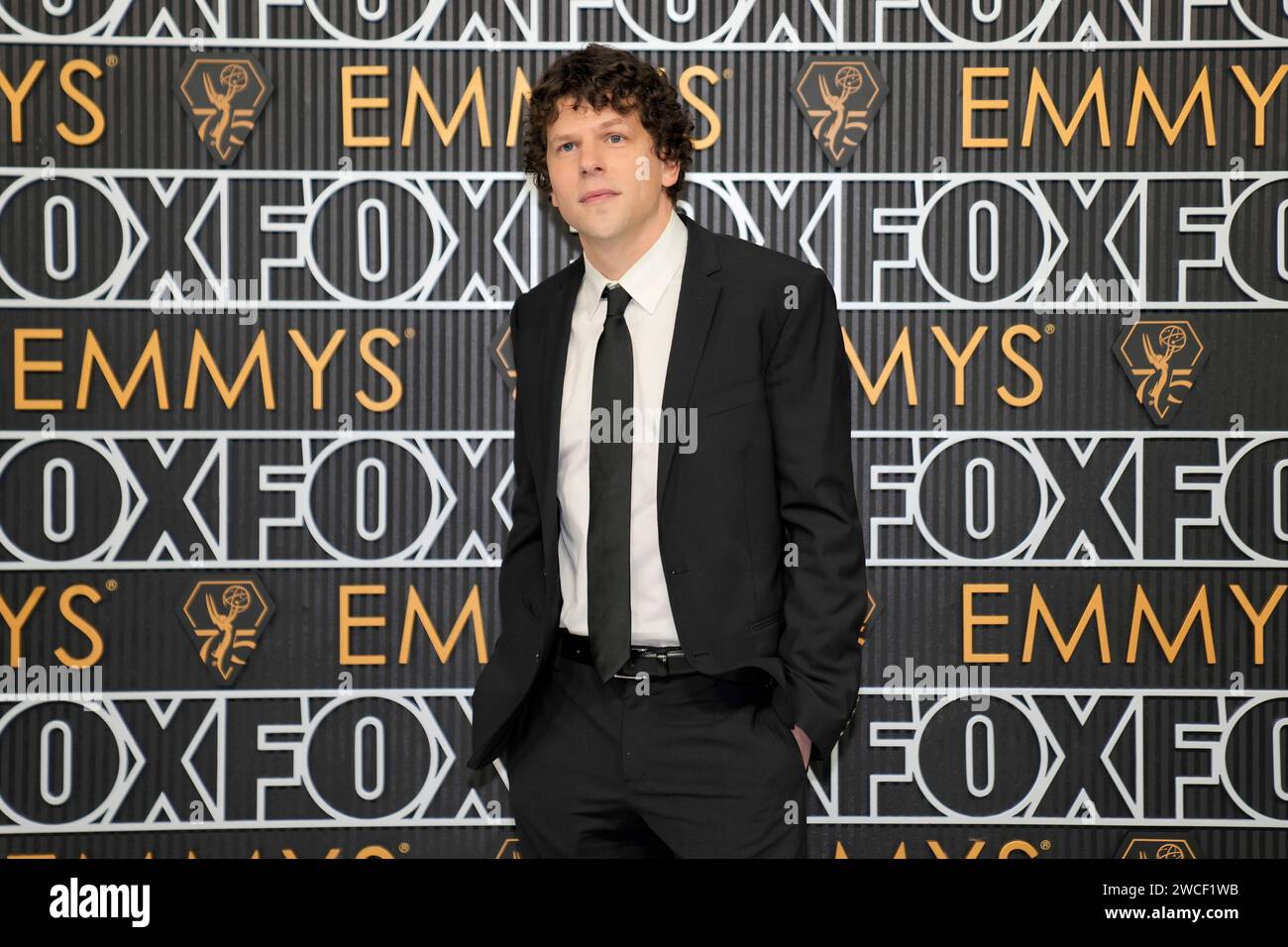 Jesse Eisenberg arrives at the 75th Primetime Emmy Awards on Monday ...
