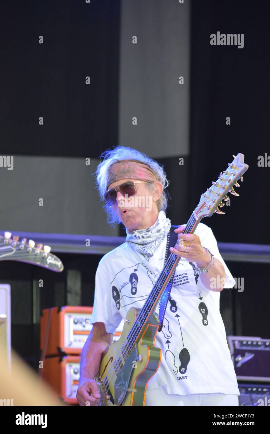 Cheap Trick performs in Sherman Texas, during what would become a rain ...