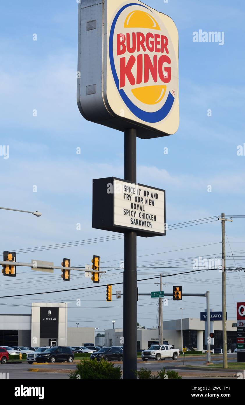 Burger King Sign at the corner of 41st and Memorial in Tulsa Oklahoma ...