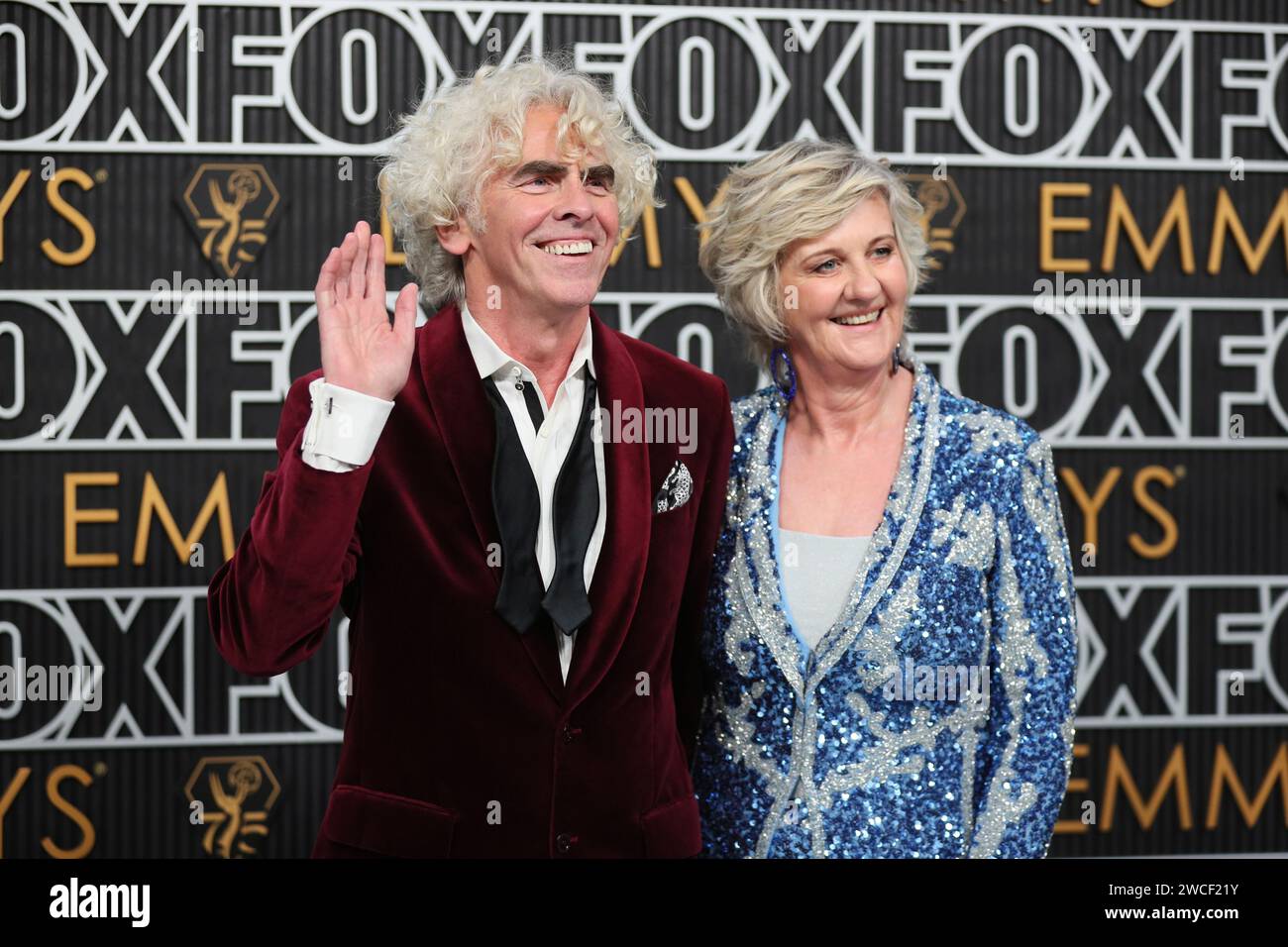Declan Lowney, left, and Jenny Barrett pose for a Red Carpet portrait ...