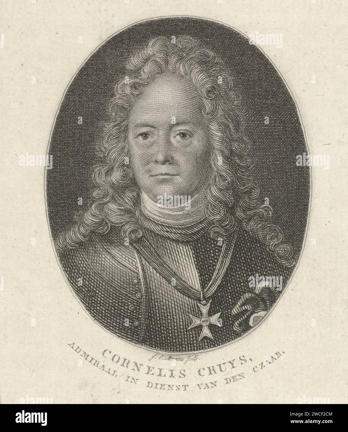 Portrait of Cornelis Cruys, Jacob Ernst Marcus, 1818 print Portrait of ...