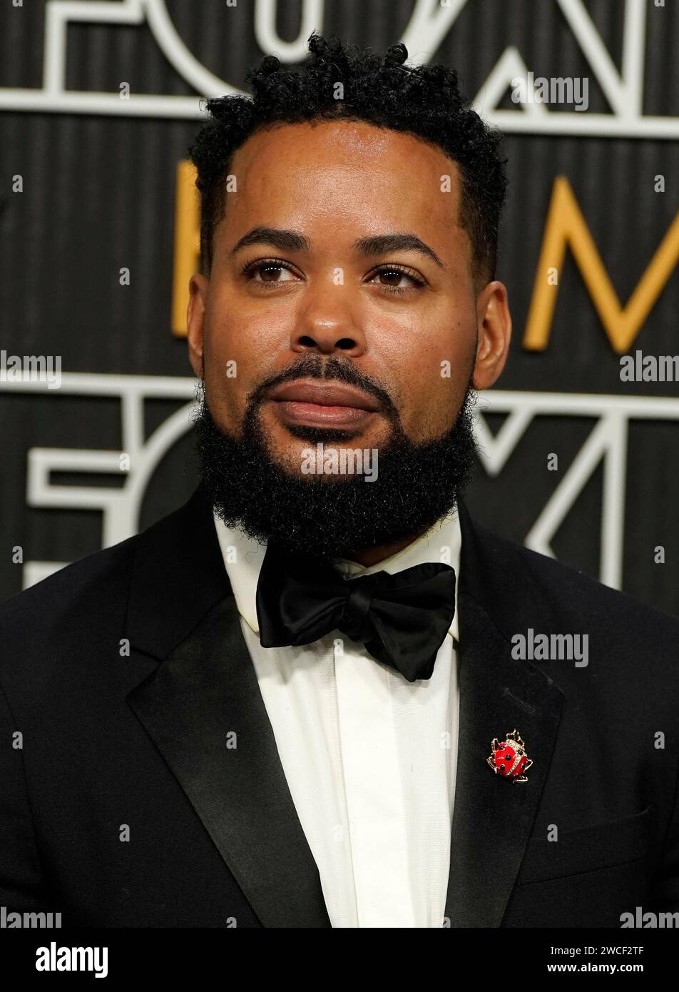 Peter Dodd poses for a Red Carpet portrait at the 75th Emmy Awards on ...