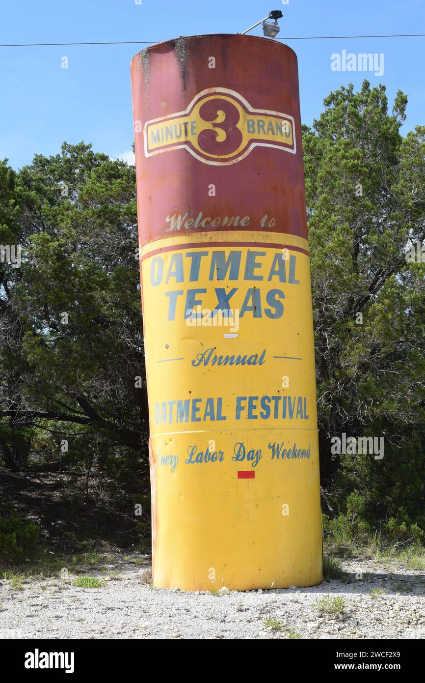 3 Minute Brand Oatmeal Texas sign in Oatmeal Texas - May 2023 Stock ...