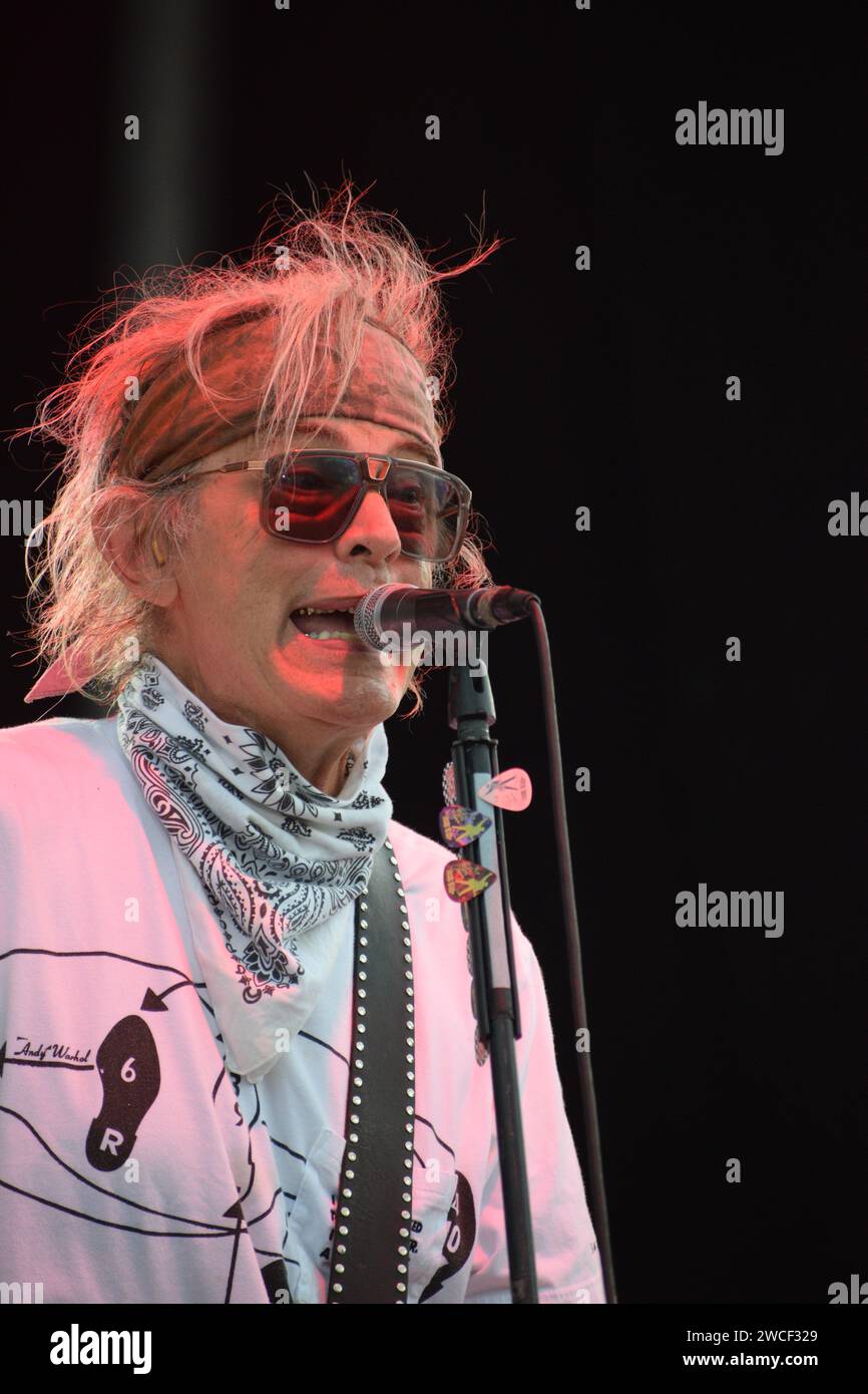 Cheap Trick performs in Sherman Texas, during what would become a rain ...
