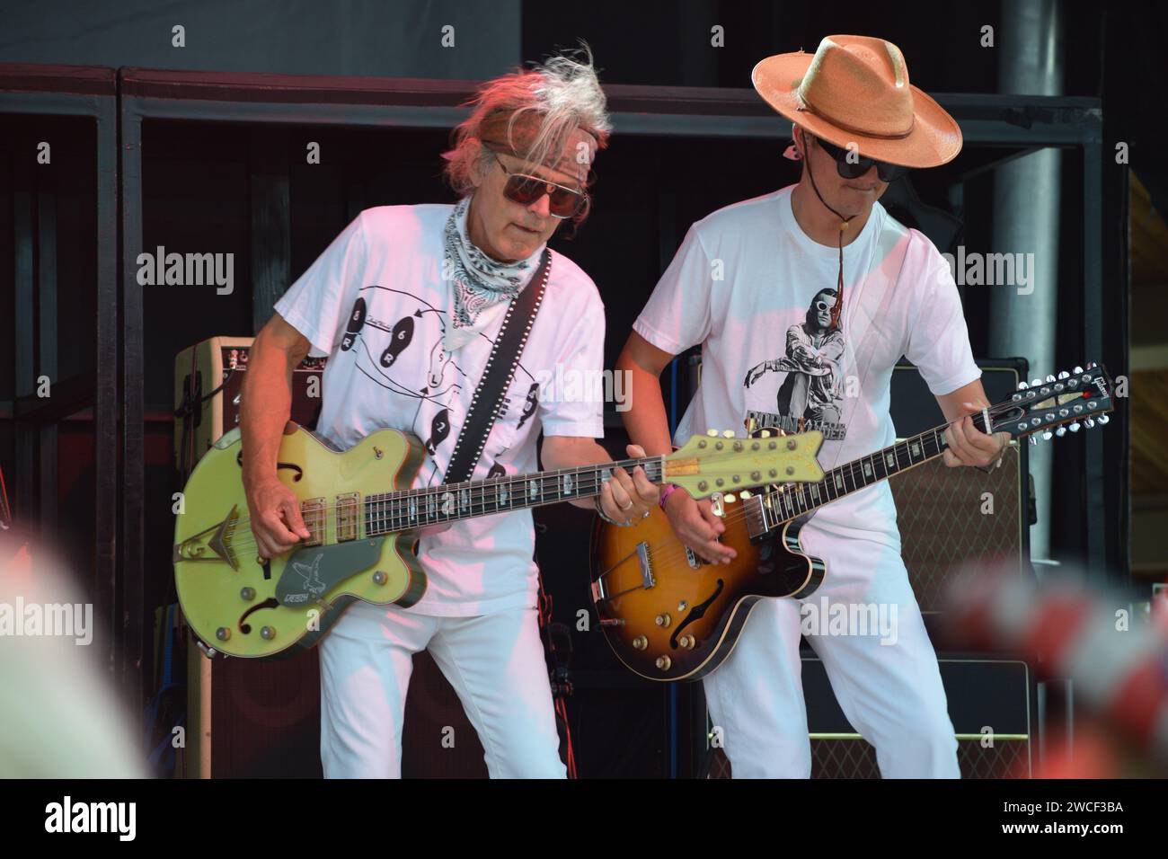 Cheap Trick performs in Sherman Texas, during what would become a rain ...