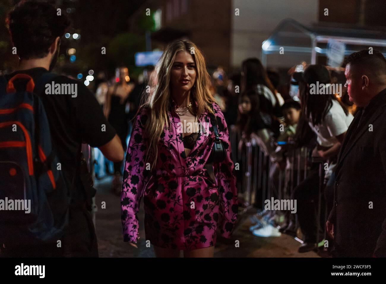 Emily Sindlev outside Versace show during Milan Fashion Week Womenswear ...