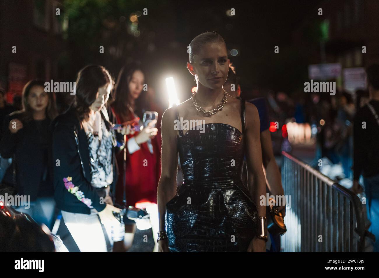 Caroline Daur outside Versace show during Milan Fashion Week Womenswear ...