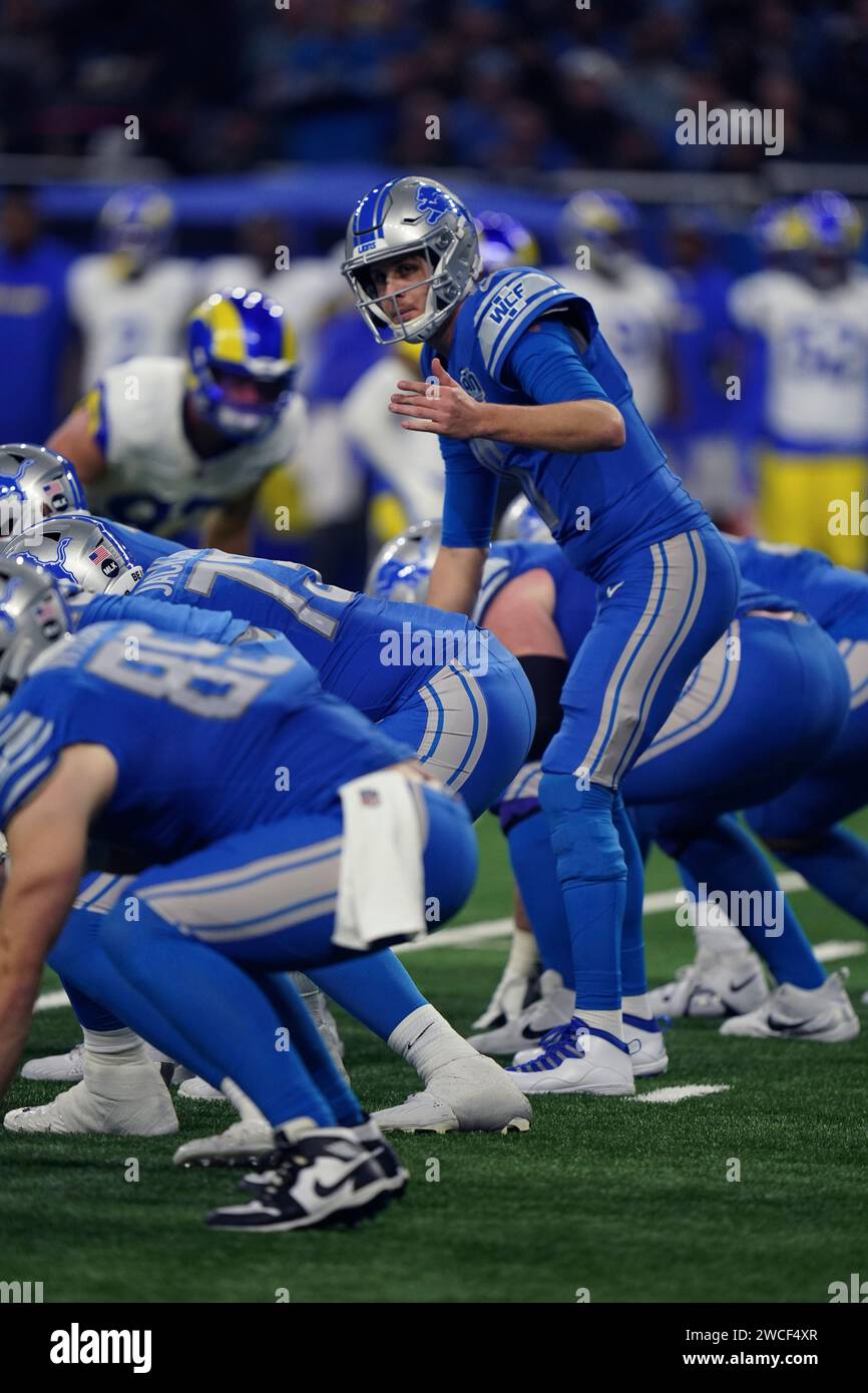 Detroit Lions quarterback Jared Goff (16) during an NFL wild-card ...