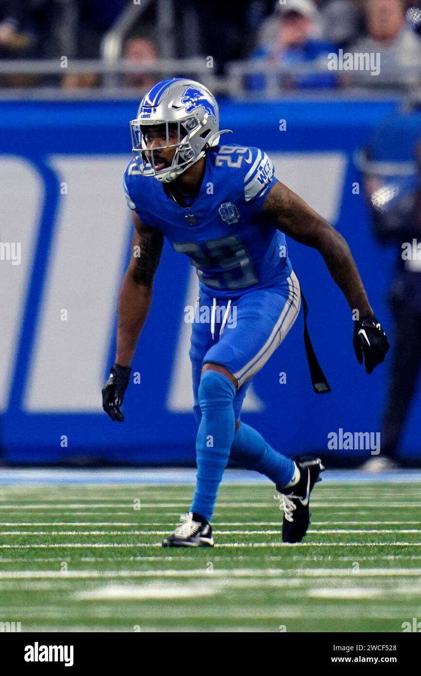 Detroit Lions cornerback Kindle Vildor (29) during an NFL wild-card ...