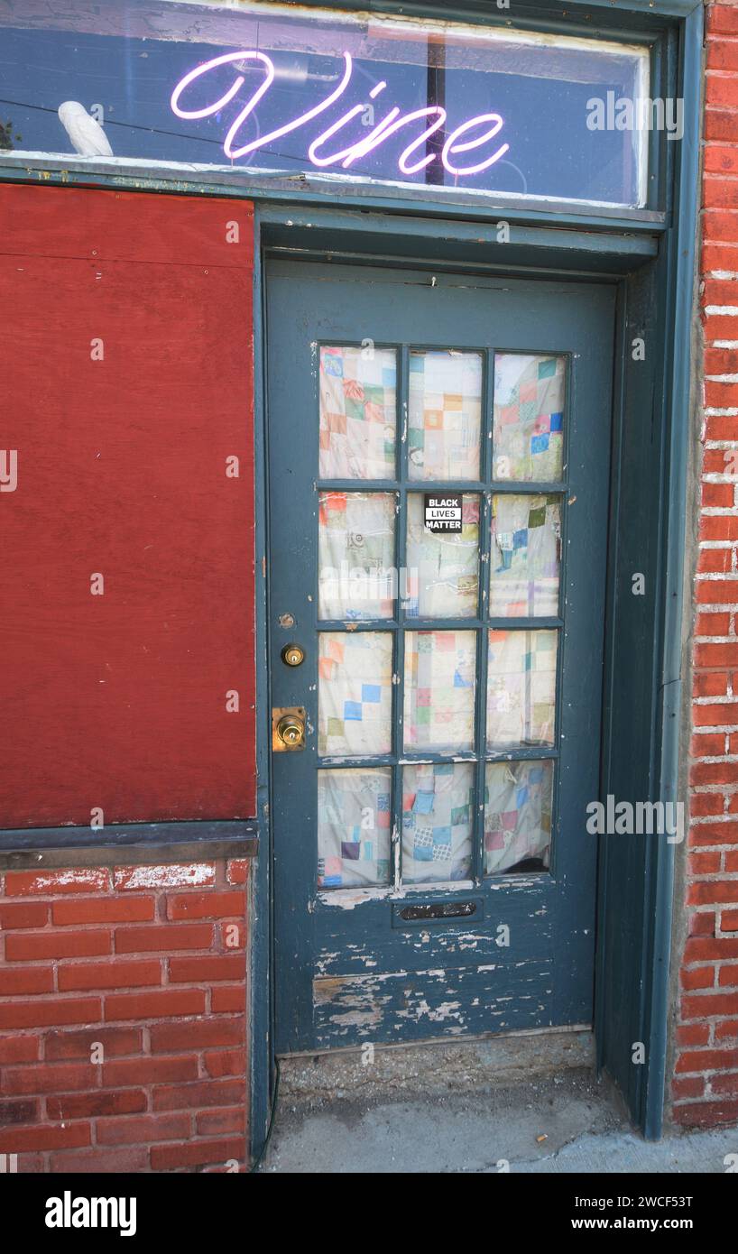 Front door of Ruthelle's Restaurant and jazz club in the historic 18th ...
