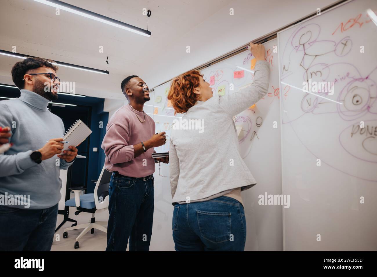 Collaborative business team working together on strategic planning and ...