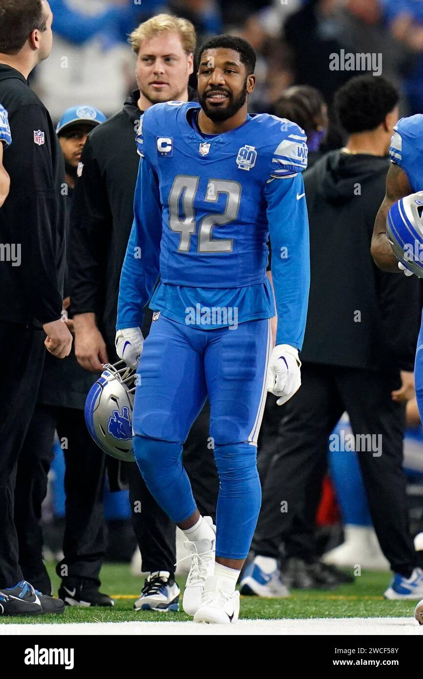 Detroit Lions linebacker Jalen Reeves-Maybin (42) during an NFL wild ...