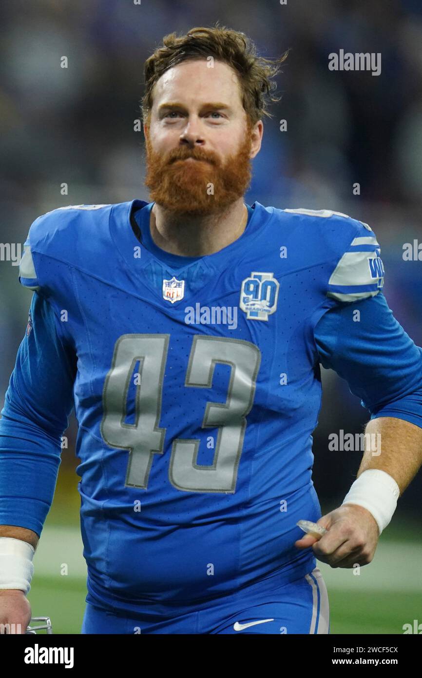 Detroit Lions long snapper Jake McQuaide (43) during an NFL wild-card ...