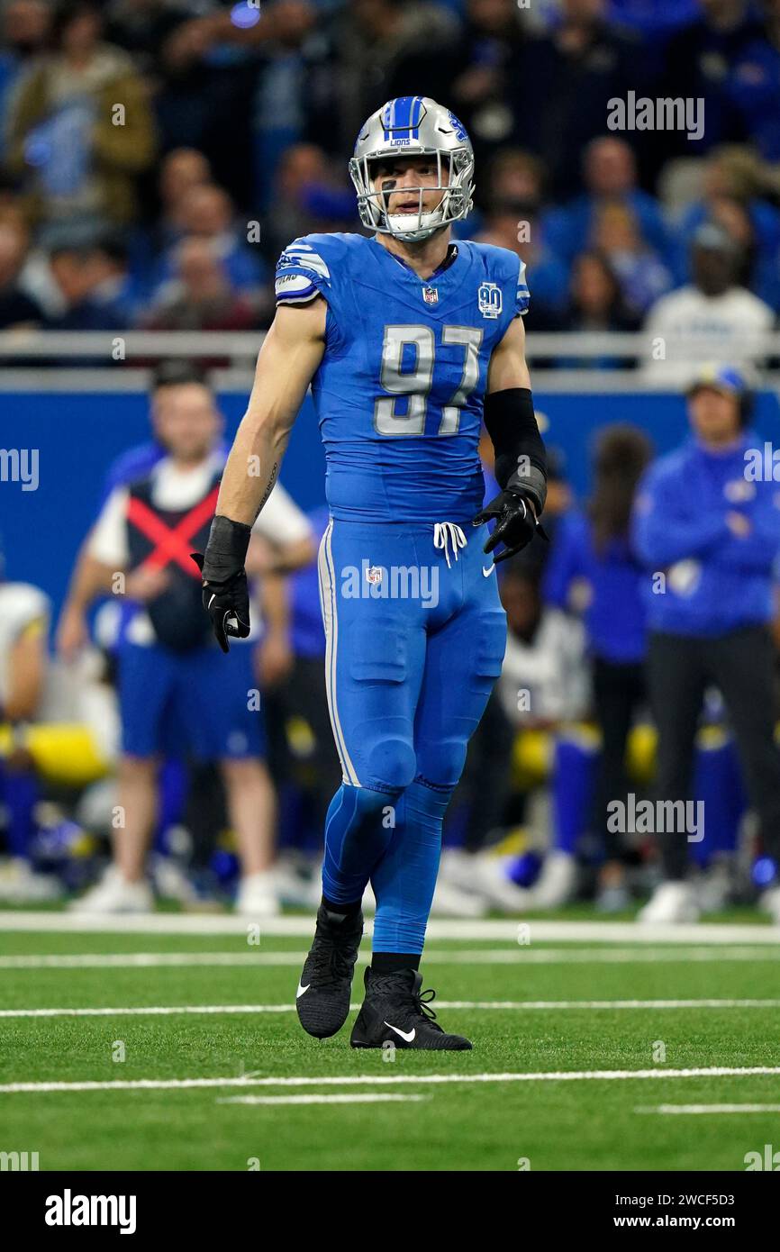 Detroit Lions defensive end Aidan Hutchinson (97) during an NFL wild ...
