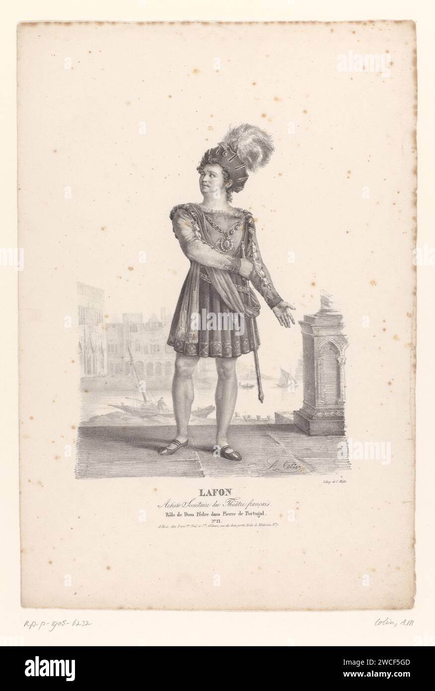 Portret van Pierre Lafon als don pèdre in de tragedie Pierre de ...