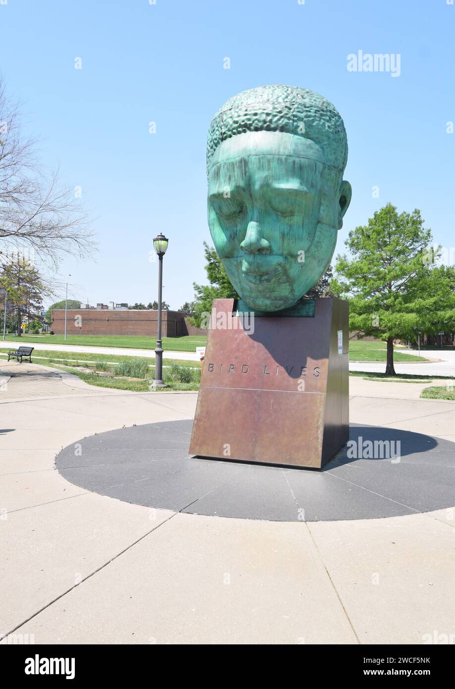 Charlie Parker statue in the historic 18th and Vine District in Kansas ...