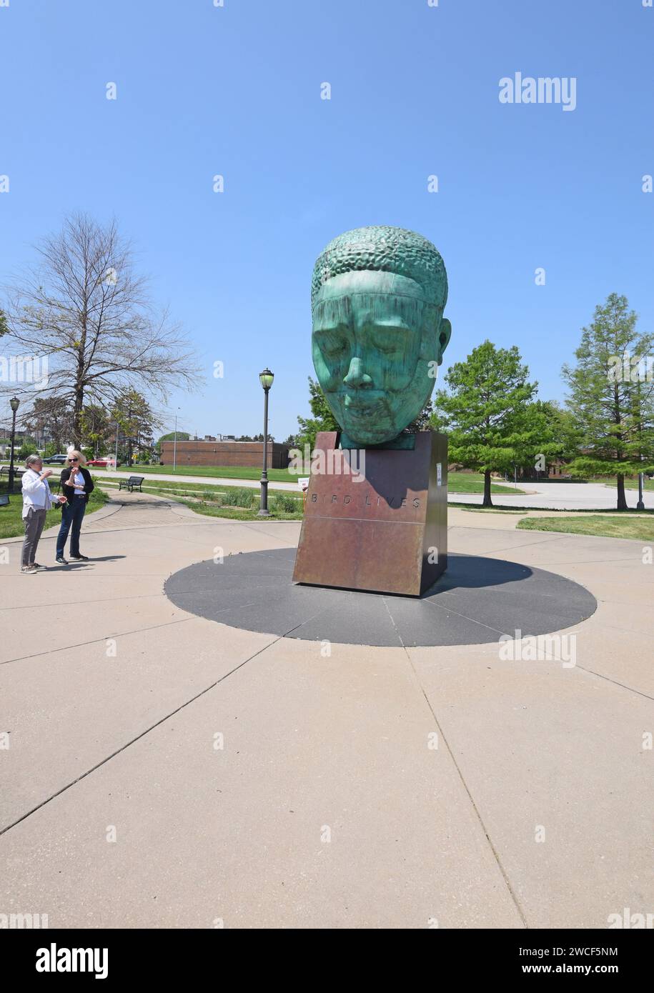 Charlie Parker statue in the historic 18th and Vine District in Kansas ...