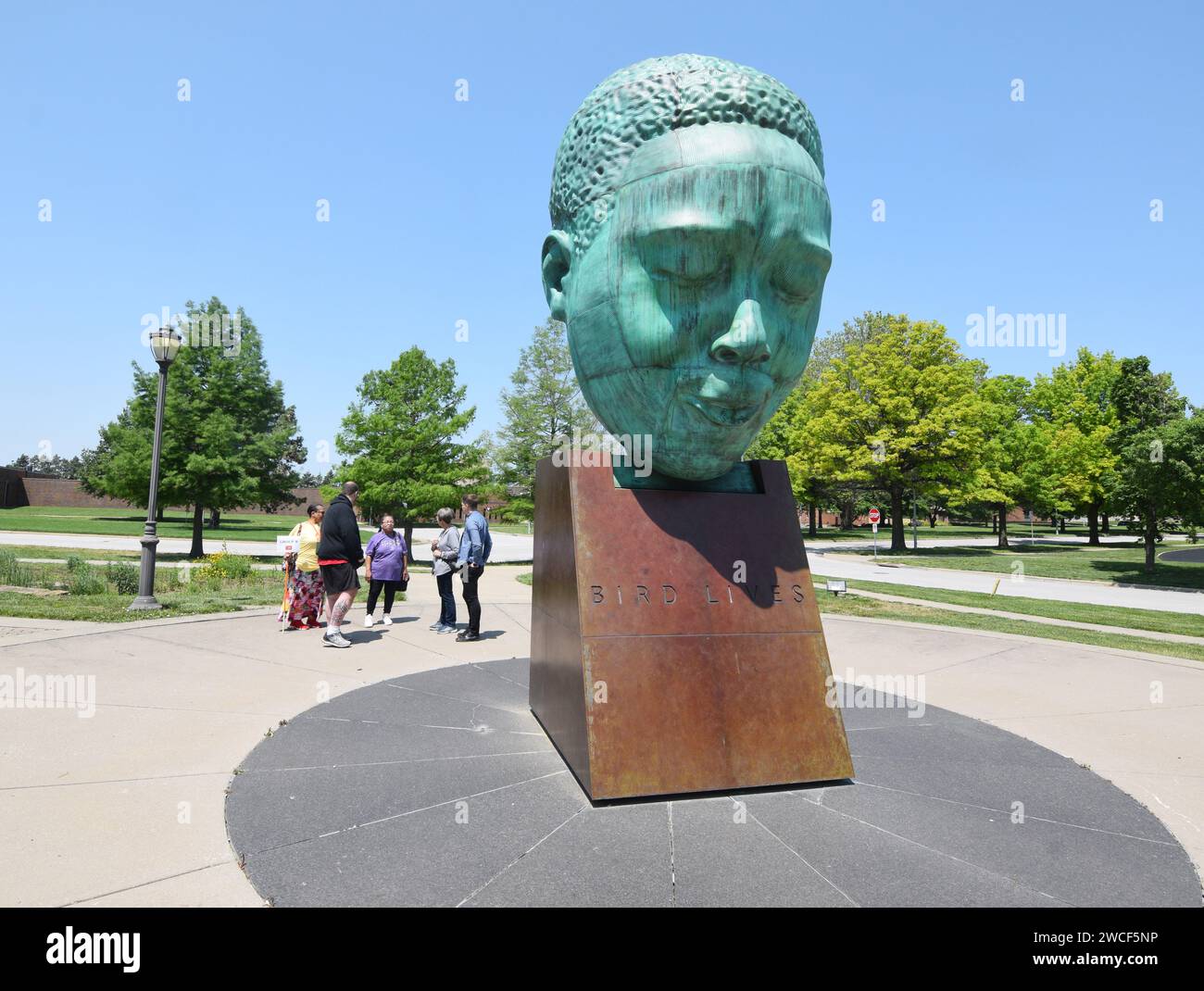 Charlie Parker statue in the historic 18th and Vine District in Kansas ...