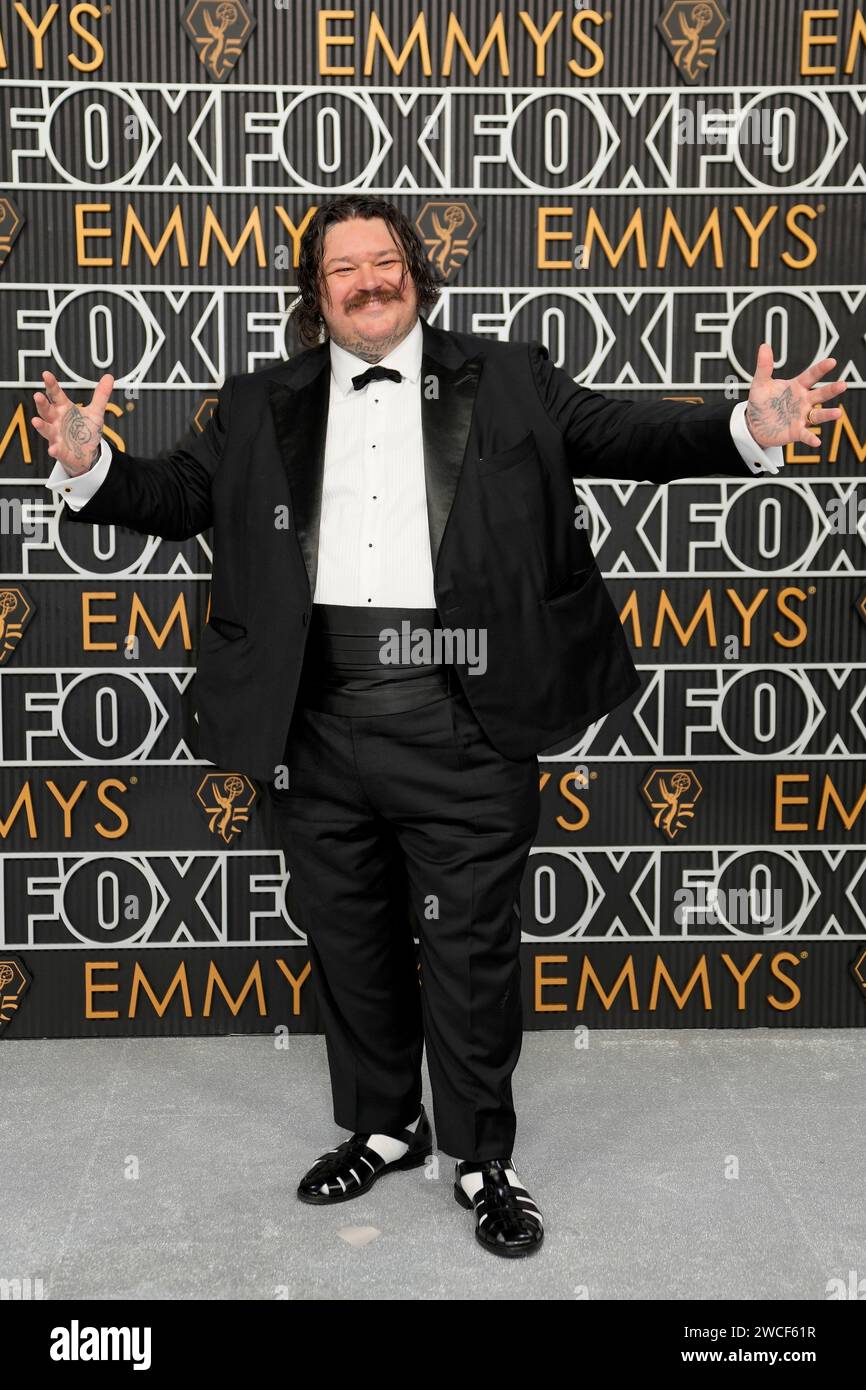 Matty Matheson arrives at the 75th Primetime Emmy Awards on Monday, Jan ...