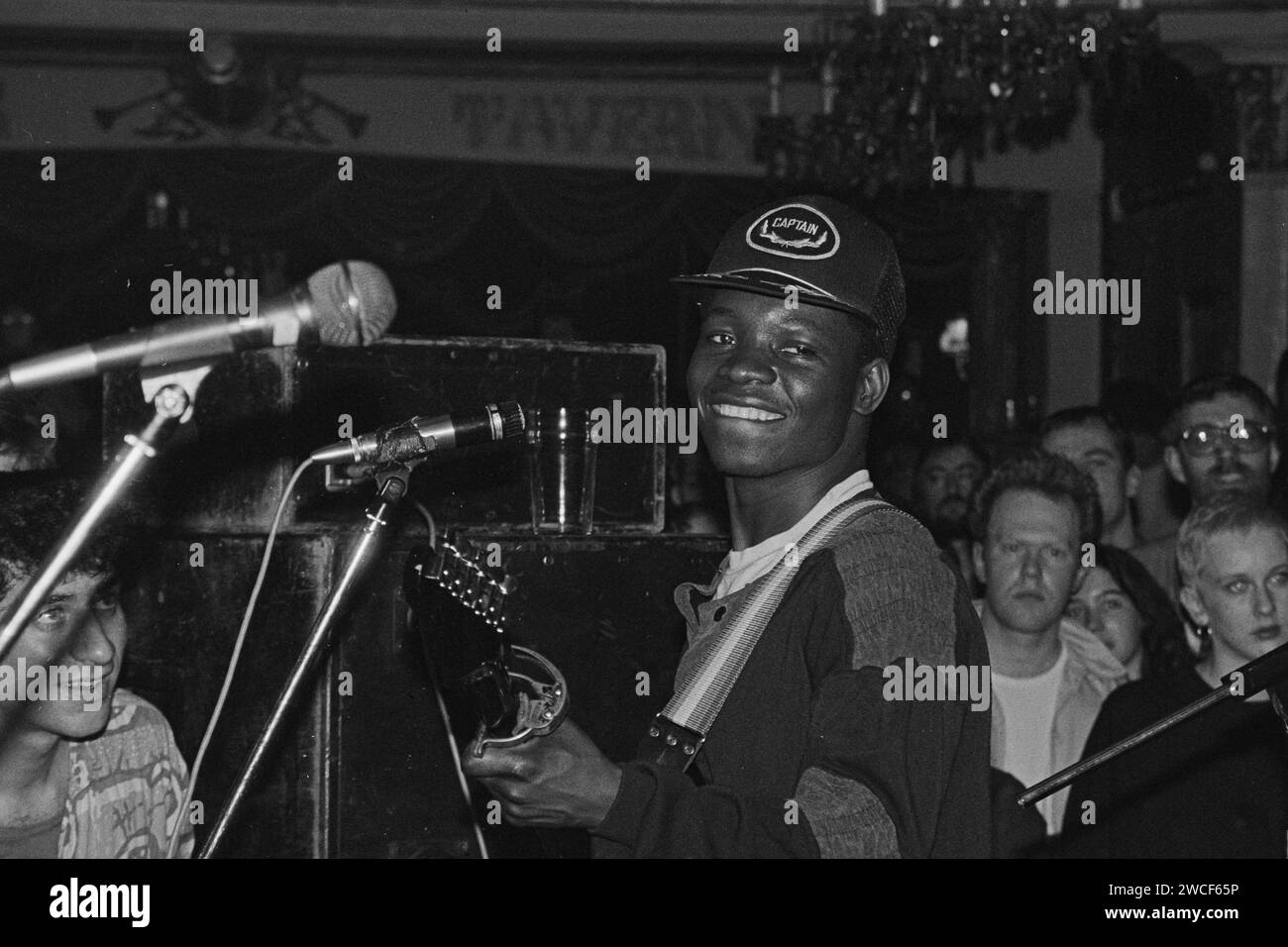 The Bhundu Boys perform at a pub in Nottingham's Lace Market in 1986 ...