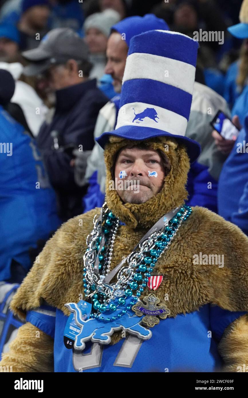 Detroit Lions fans during an NFL wild-card football game against the ...