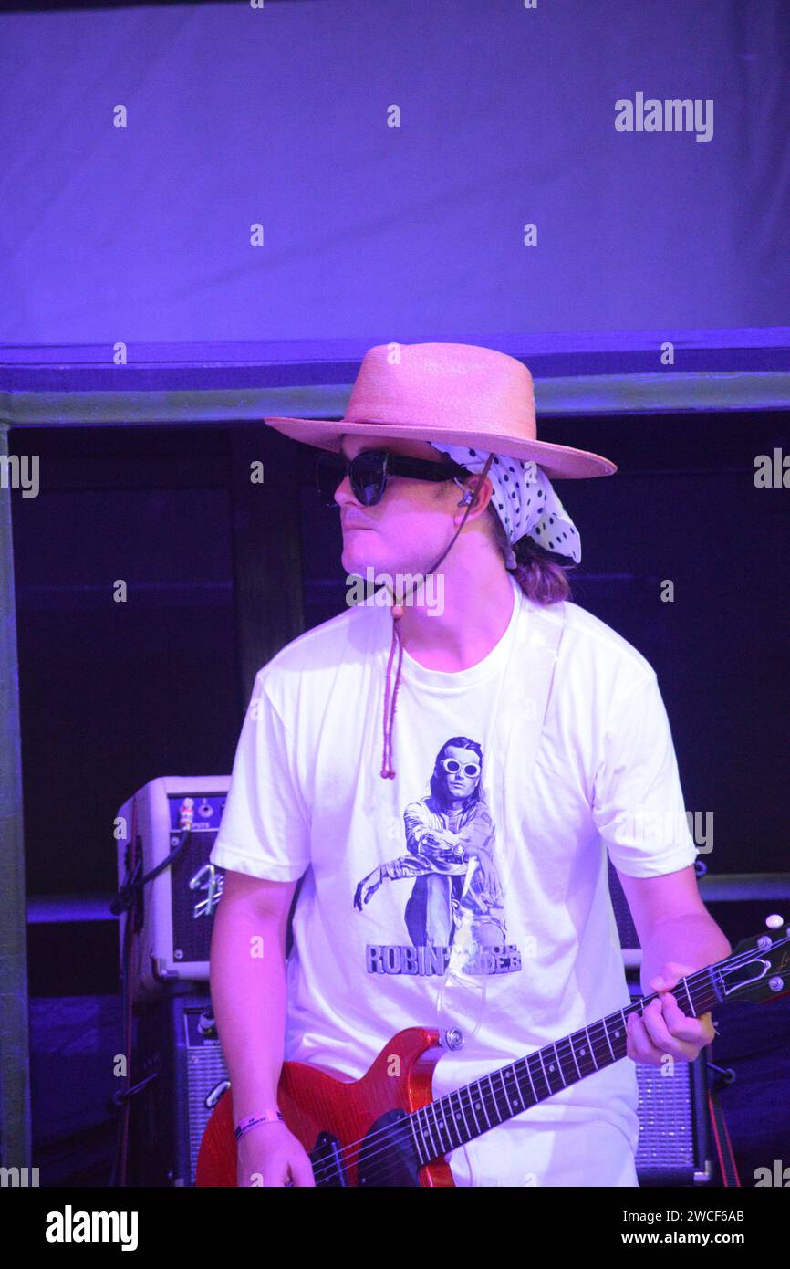 Cheap Trick performs in Sherman Texas, during what would become a rain ...