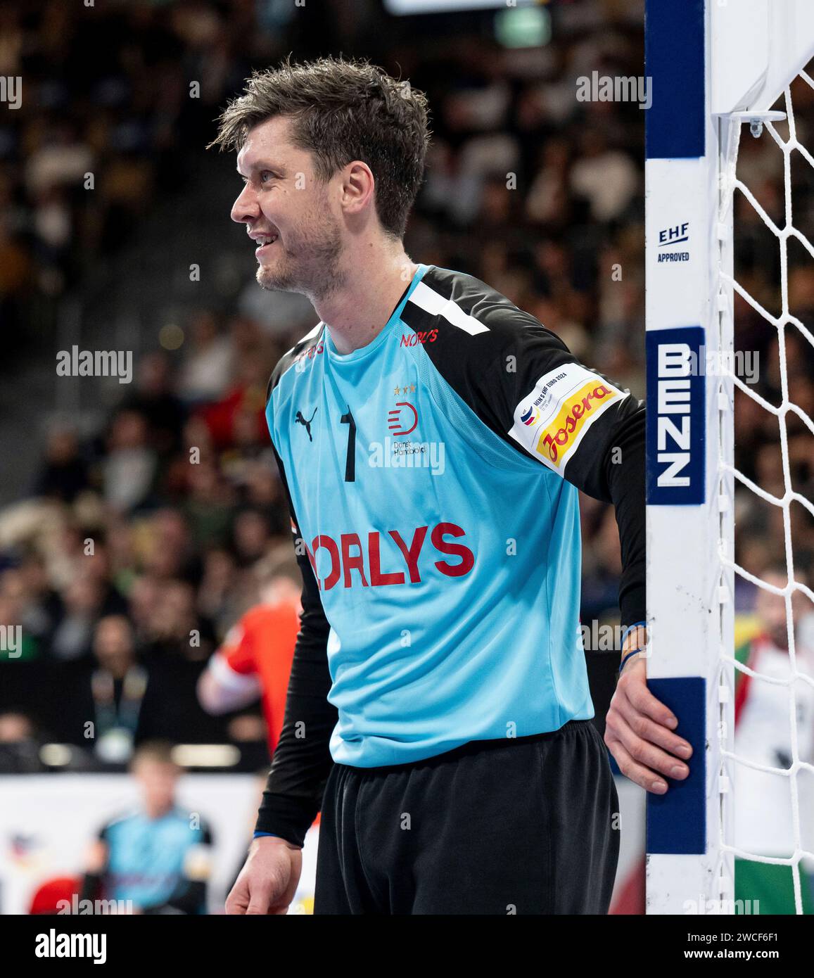 Muenchen, Deutschland. 15th Jan, 2024. Niklas Landin Jacobsen (Torwart ...