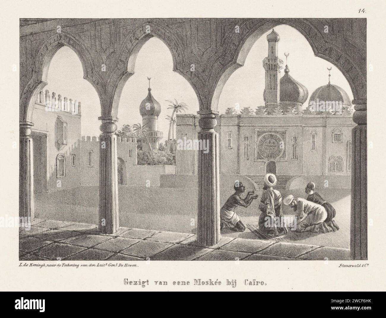 View of the courtyard of a mosque in Cairo, Leendert de Koningh, After ...