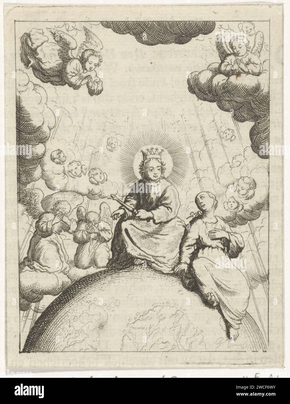 Christ and the Personified Soul surrounded by Engelen, Jan Luyken, 1678 ...