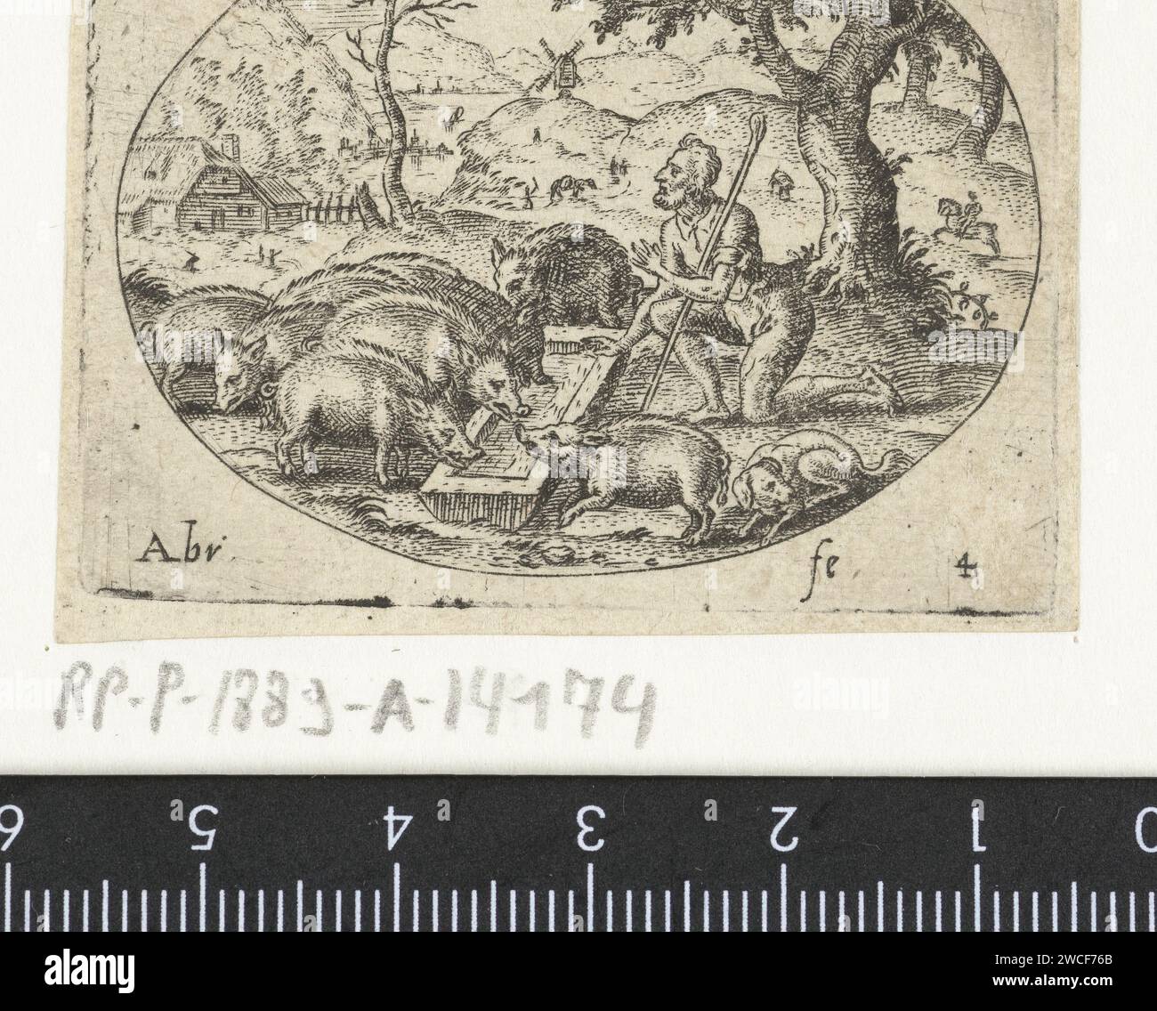 The Lost Son as a Pig Hearth, Abraham de Bruyn, 1550 - 1587 print The ...