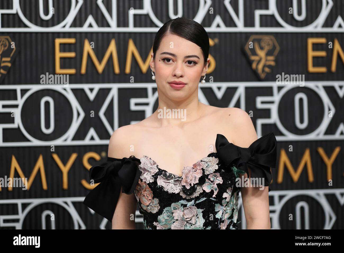 Amber Midthunder poses for a Red Carpet portrait at the 75th Emmy ...