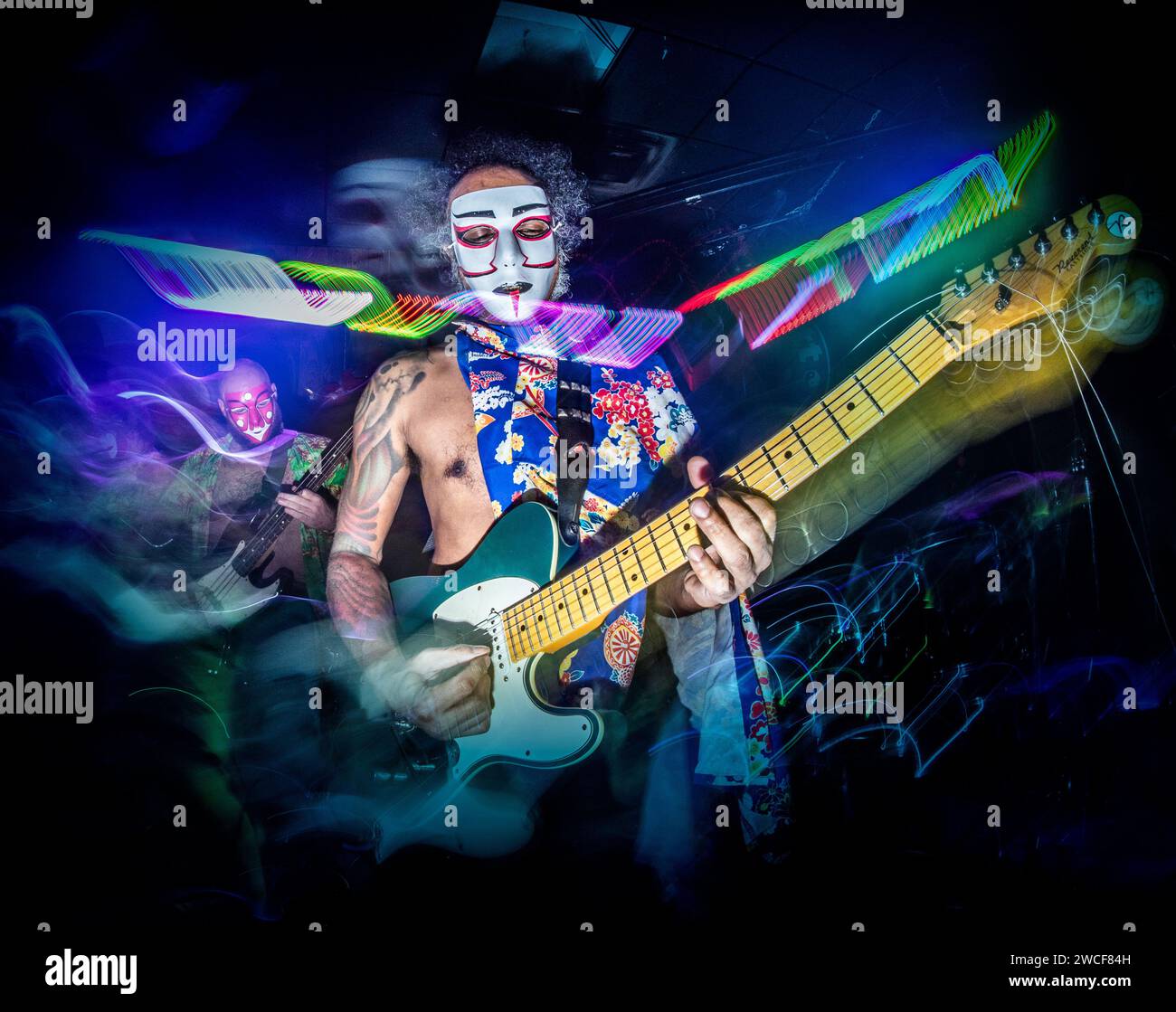 The band DIE SPITZ performs at the FarOut Lounge, Austin, Texas Stock ...