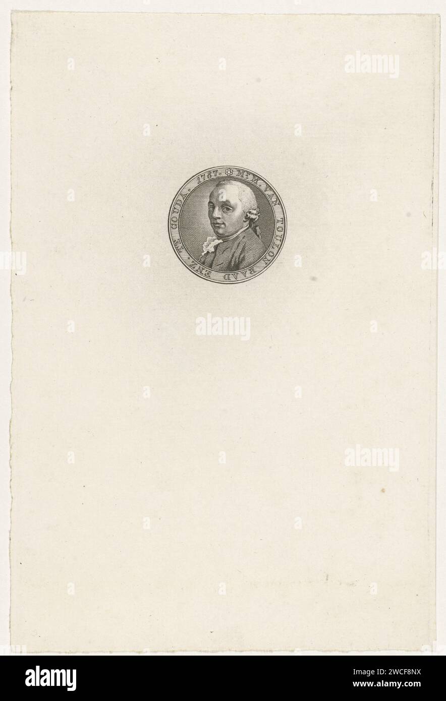 Portrait of Martinus van Toulon, Abraham Jacobsz. Hulk, 1787 print Bust ...