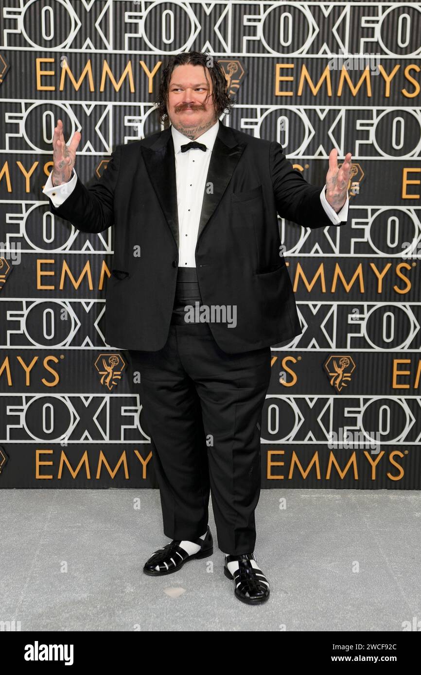 Matty Matheson arrives at the 75th Primetime Emmy Awards on Monday, Jan ...