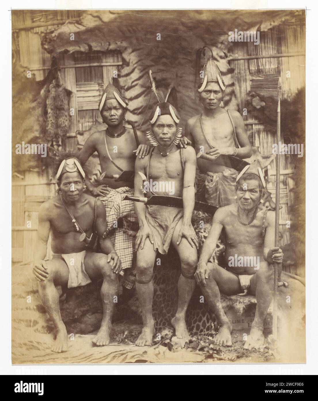 Group portrait of a group of unknown men, possibly from South America ...