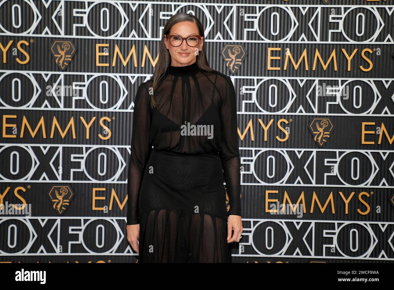 Jenna Lyons arrives at the 75th Primetime Emmy Awards on Monday, Jan. 15, 2024, at the Peacock ...