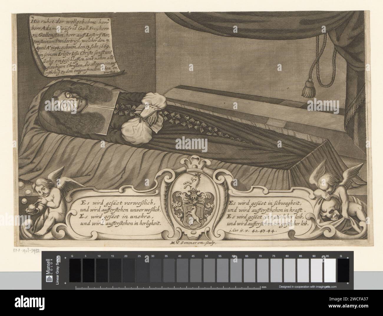 Doodsportret van Adam Seyfried Gall von Gallenstein, Matthias van ...