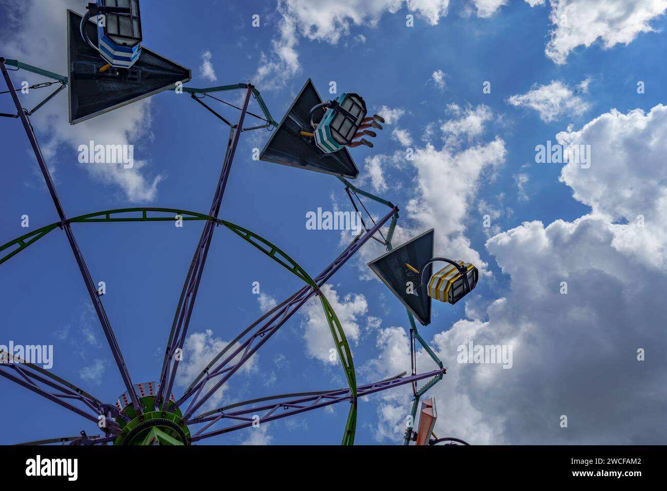 Aerial Fair Rides Stock Photo - Alamy