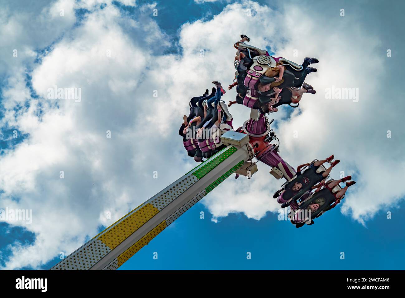 Aerial Fair Rides Stock Photo - Alamy