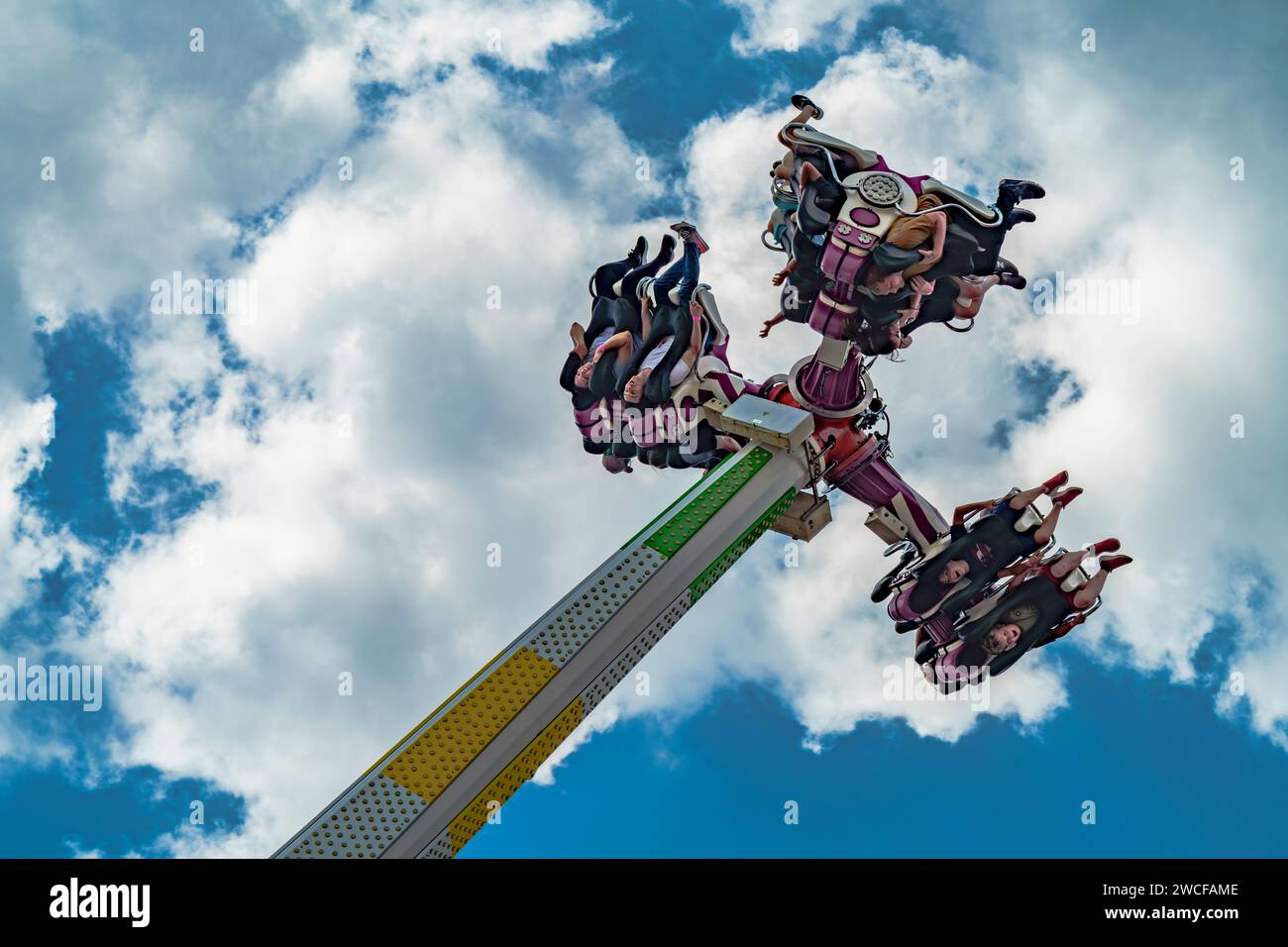 Aerial Fair Rides Stock Photo - Alamy
