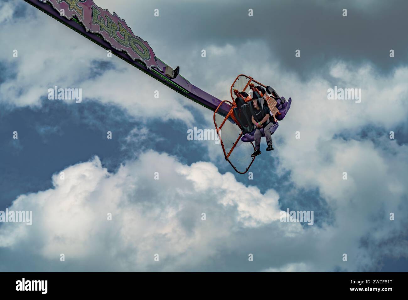 Aerial Fair Rides Stock Photo - Alamy