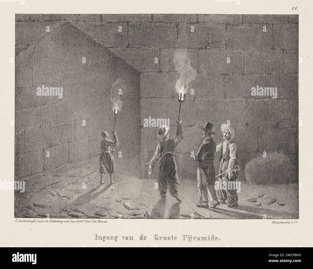 Entrance to a pyramid, Leendert de Koningh, after Otto Baron Howen ...