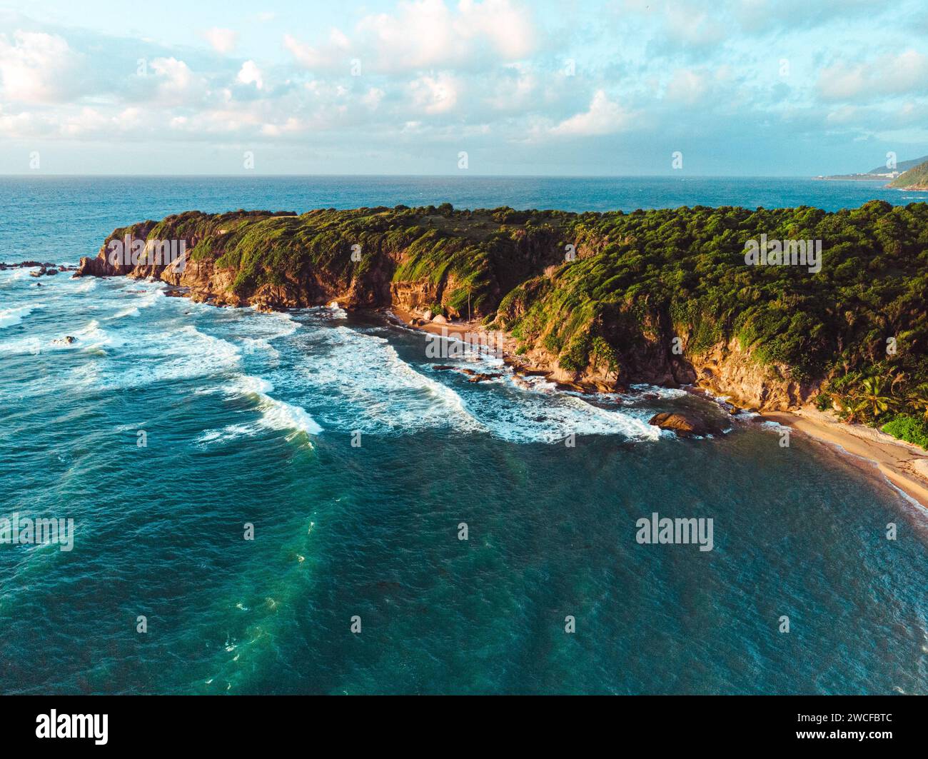 Puerto rico beach during the sunrise from "playa teresa" in the east ...