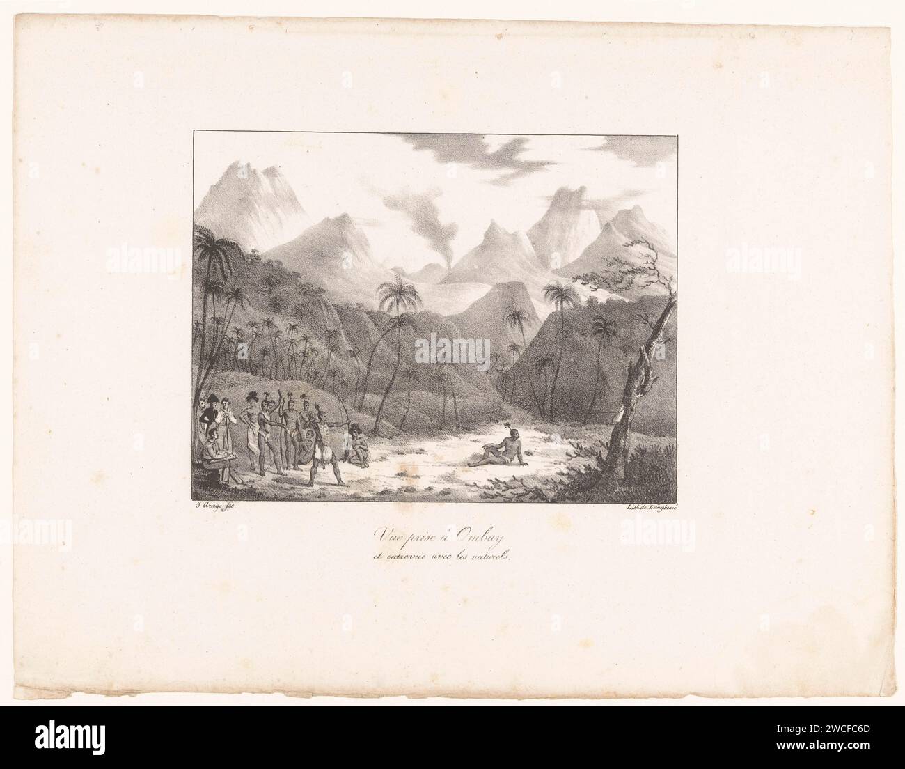 Meeting with the inhabitants of Ombay in Indonesia, Jacques Etienne ...