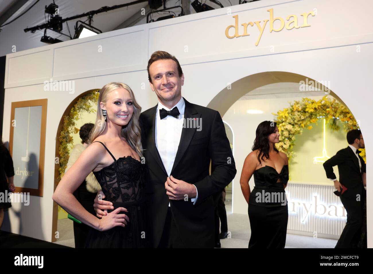Kayla Radomski, left, and Jason Segel enhance their look and style at ...