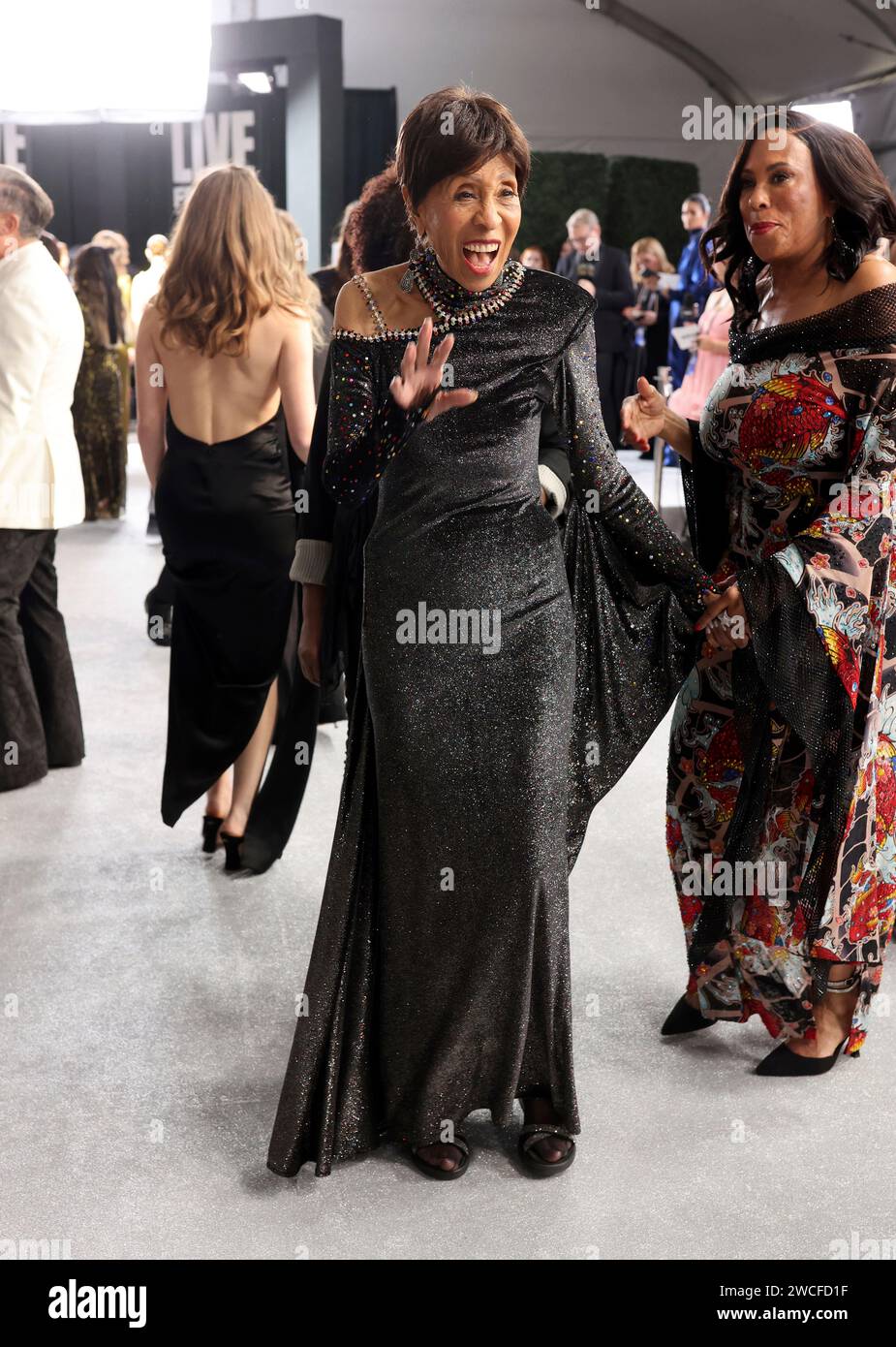 Marla Gibbs walks the red carpet at the 75th Emmy Awards on Monday, Jan. 15, 2024 at the Peacock ...
