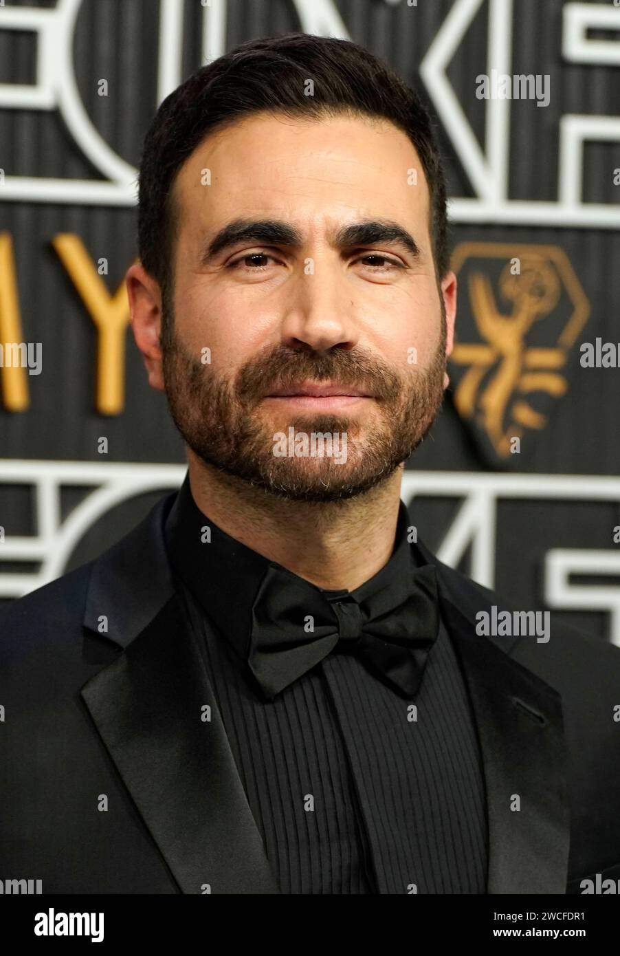 Brett Goldstein poses for a Red Carpet portrait at the 75th Emmy Awards ...