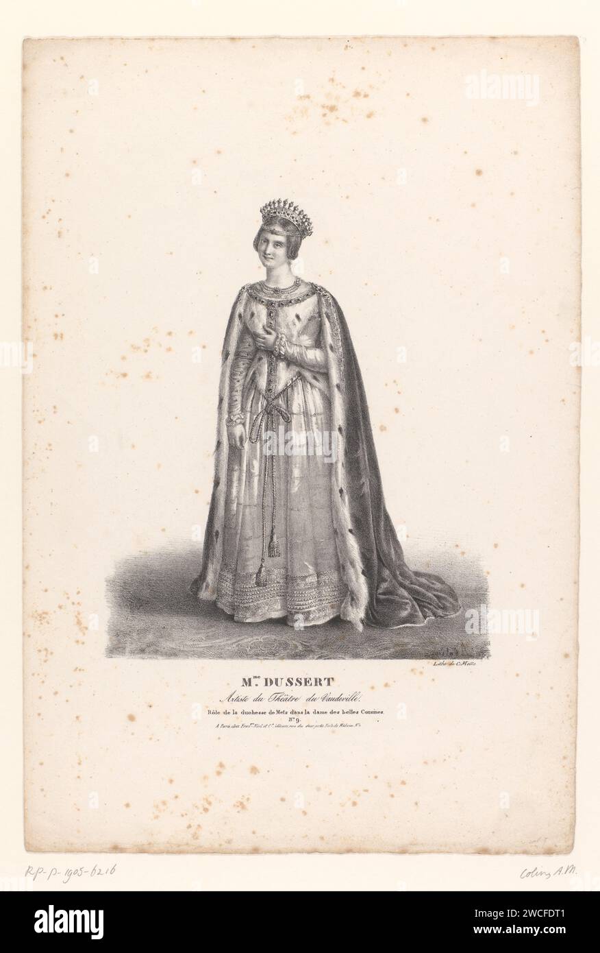 Portret van anne dusset als duchesse de Mets in de Vaudeville la Dame ...